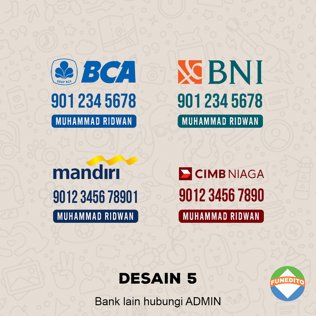 Jual Jasa Desain Sticker Rekening, Sticker E-wallet, Sticker Whatsapp ...