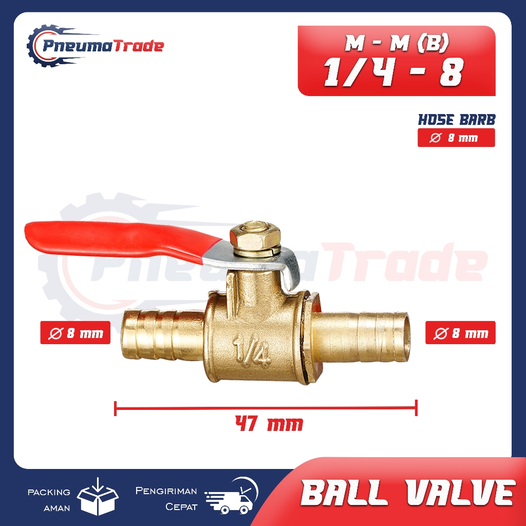 Jual BALL VALVE / STOP KRAN / KERAN KUNINGAN male to male M-M 1/4 (B) | Shopee Indonesia