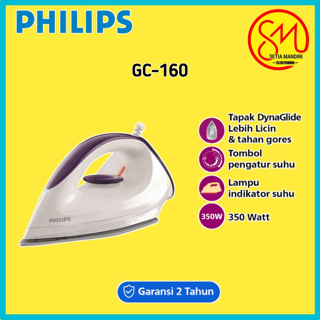 Jual PHILIPS DRY IRON GC 160 AFFINIA / SETRIKA GC160 / hd1172 / hd1173 ...