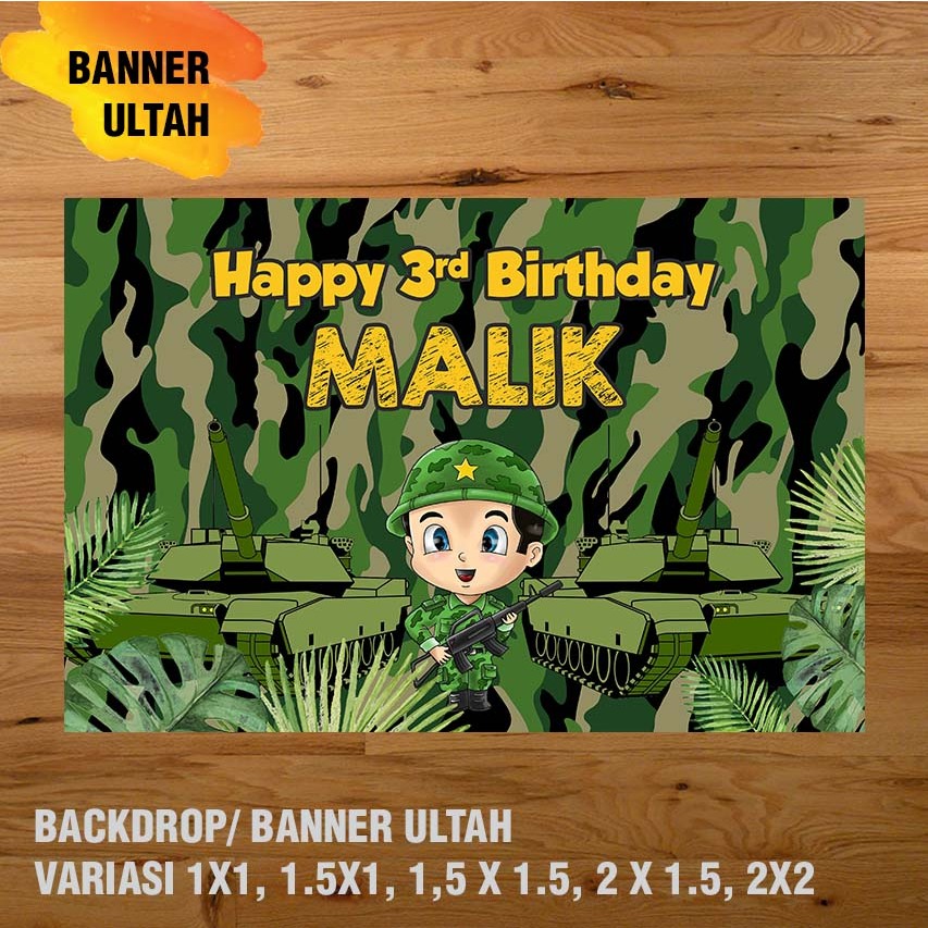 Jual TENTARA BARU BANNER/ BACKDROP/ SPANDUK ULANG TAHUN UL-TAH | Shopee ...