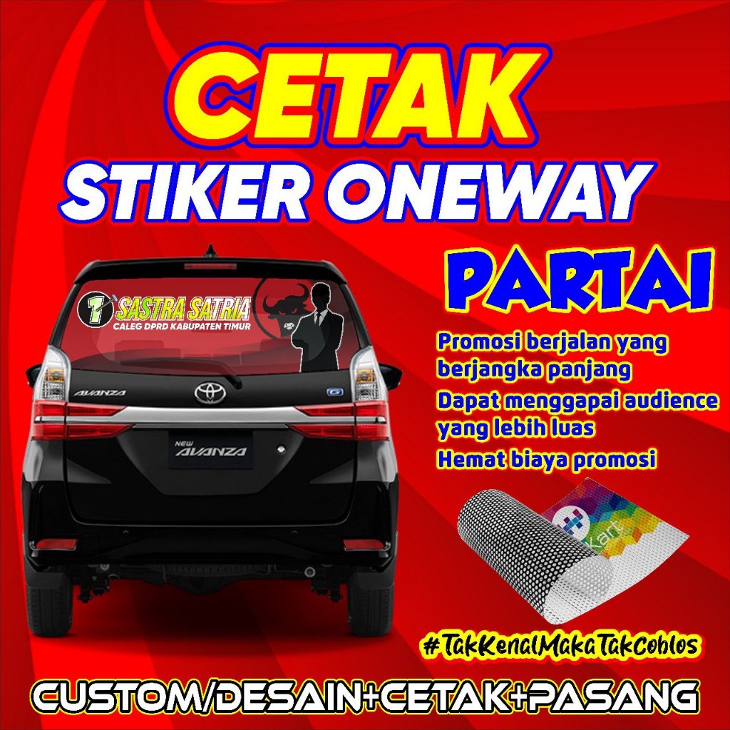 Jual TERLARIS Stiker One Way Vision Mobil Avanza - Stiker Kaca Belakang ...
