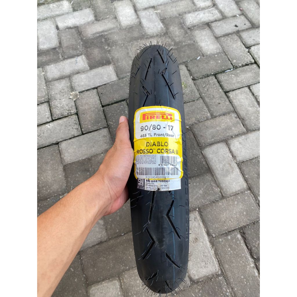Jual BAN LUAR PIRELLI 100/80-17 // 90/80-17 DIABLO ROSSO CORSA 2 TUBLESS | Shopee Indonesia