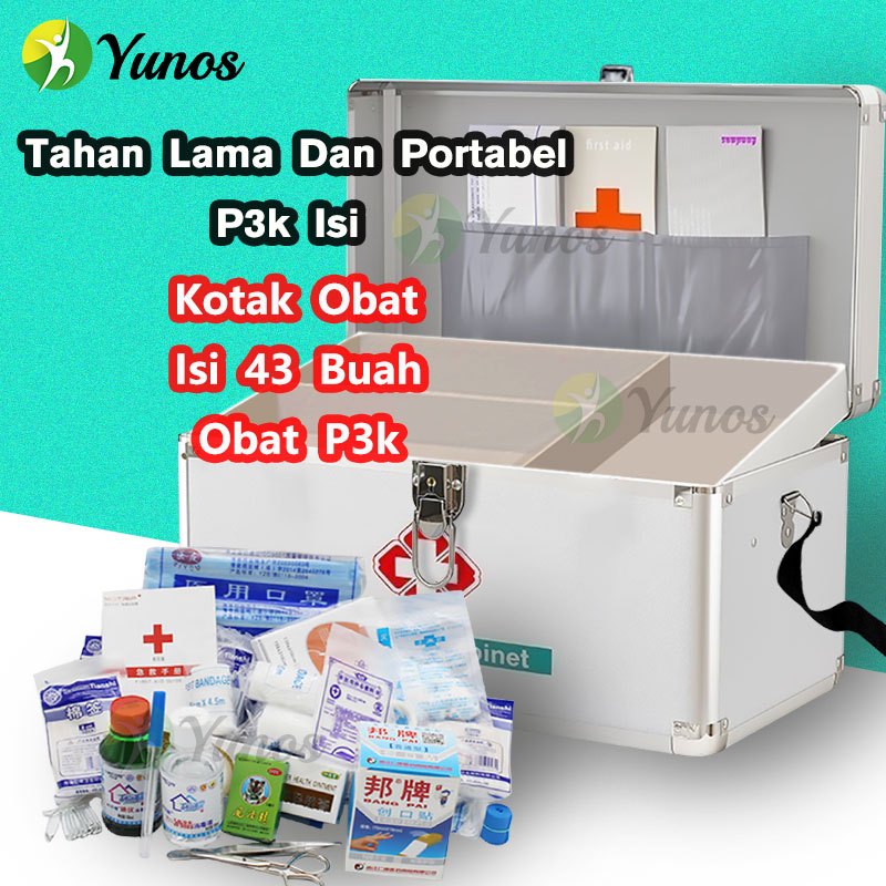 Jual Yunos Kotak Obat Kotak P3k Dinding Kotak Penyimpanan Travel P3k Isi Lengkap Dan Obat ...