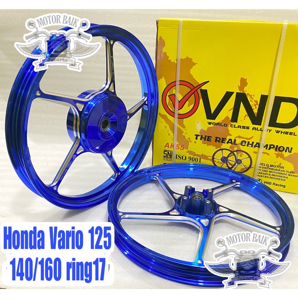 Jual velg pelek velek vario 125 150 ak 55 ak55 VND RACING model Enkei palang 5 140/160 ring 17 ...