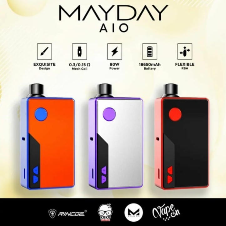 Jual Rincoe Mayday Aio 80W 18650 Pod AIO Kit By Rincoe | Shopee Indonesia