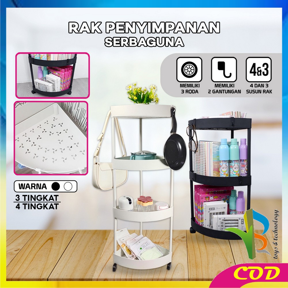 Jual RB-C824 Rak Dapur Triangle 4 Tingkat Rak Trolley Susun Penyimpanan ...