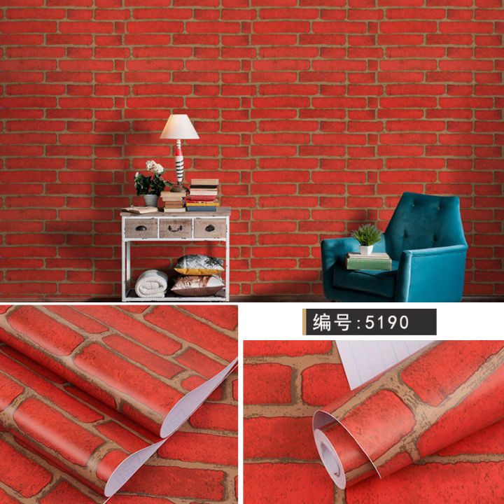 Jual Wallpaper Dinding Motif Bata Merah 45cm x 10m | Shopee Indonesia