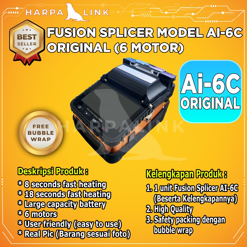 Jual Fusion Splicer Signal Fire AI6C Fiber Optic 6 Motors / AI-6C ...