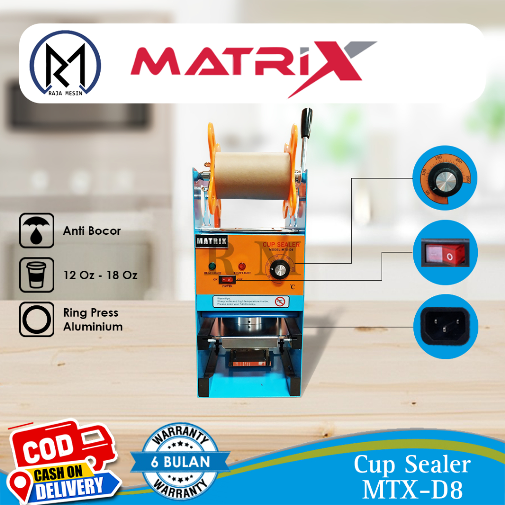 Jual Mesin Press Gelas Plastik / Cup Sealer MATRIX MTX-D8 (Model ...