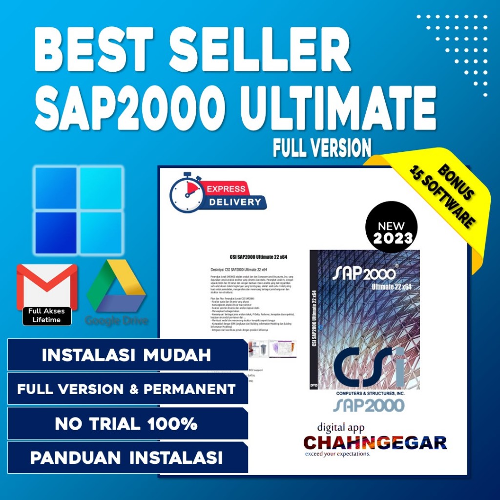 Jual CSI SAP2000 Ultimate 25.1.0 versi 2023 Full Lifetime Software ... Jual CSI SAP2000 Ultimate 25.1.0 versi 2023 Full Lifetime Software ...