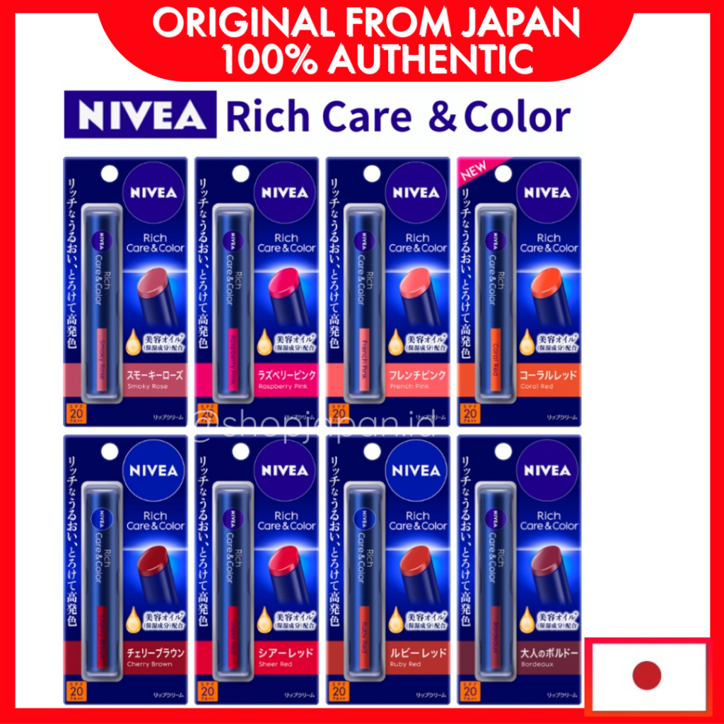 Jual Nivea Rich Care and Color Lip Cream Nivea Lip Balm (Authentic MADE ...