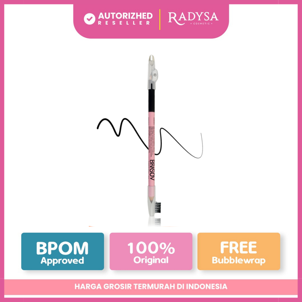Jual 𝐑𝐀𝐃𝐘𝐒𝐀 - BRASOV Eyebrow Pensil Alis Duo 2.9 GR Dengan Sikat dan ...
