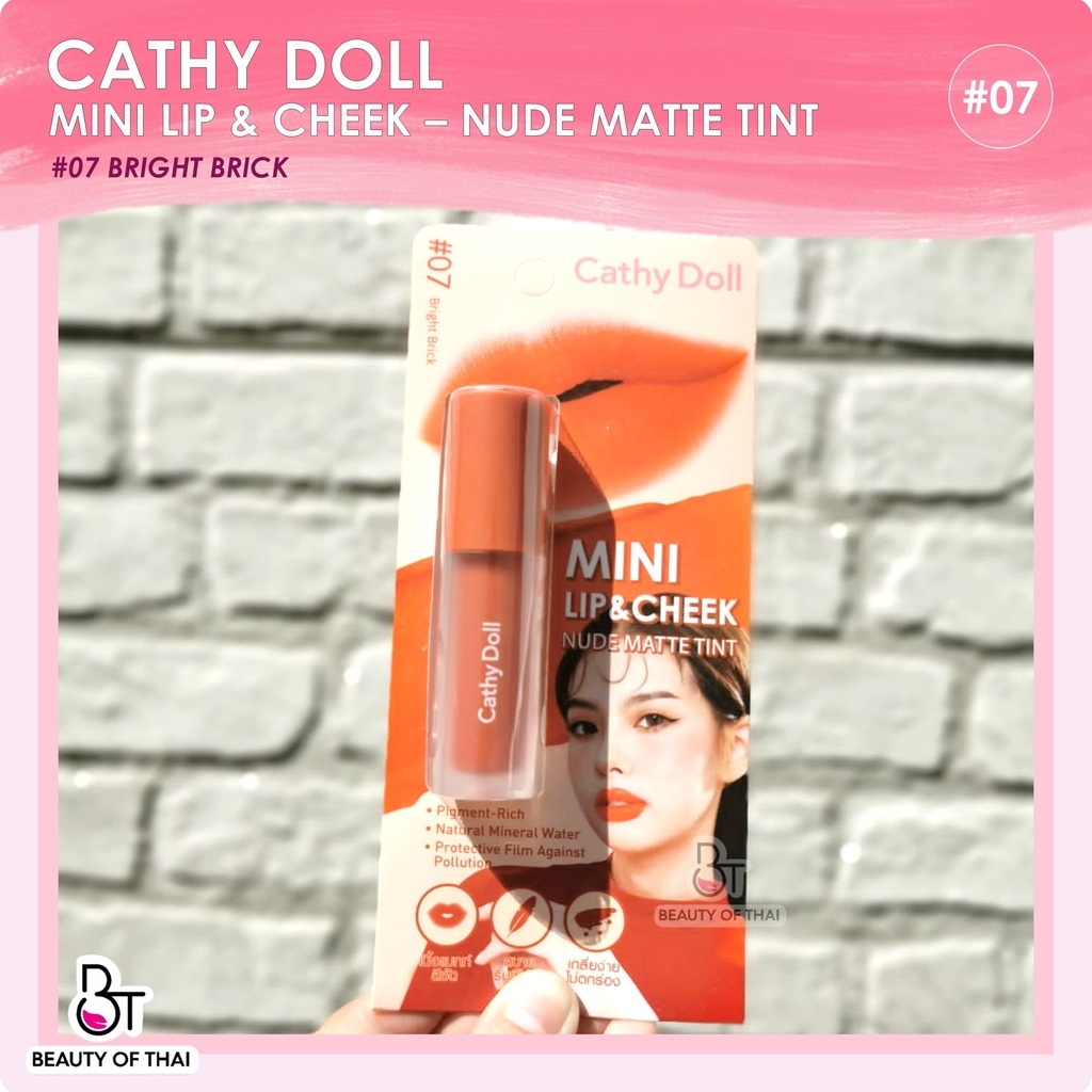 Jual CATHY DOLL MINI LIP & CHEEK NUDE MATTE TINT | Shopee Indonesia