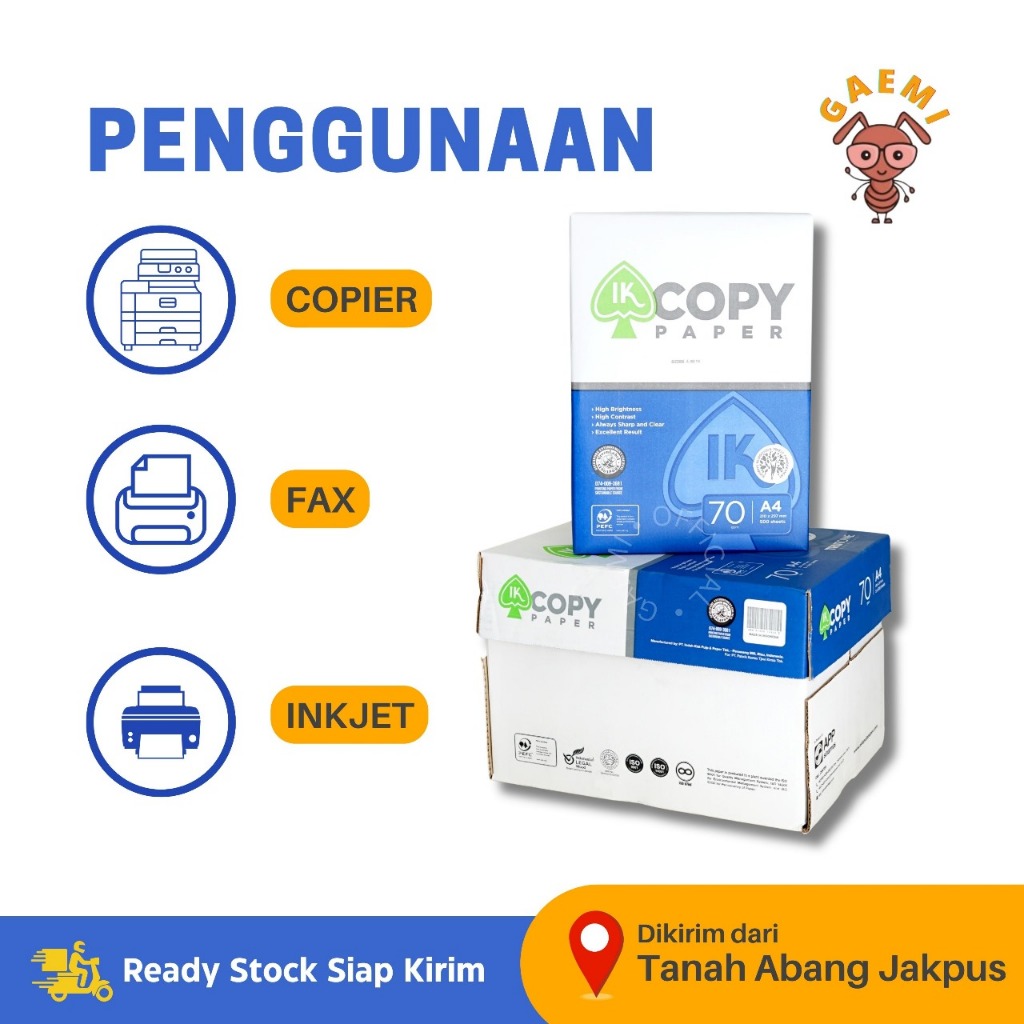 Jual Kertas HVS IK A4 70gr Copy Paper! HARGA PROMO! | Shopee Indonesia