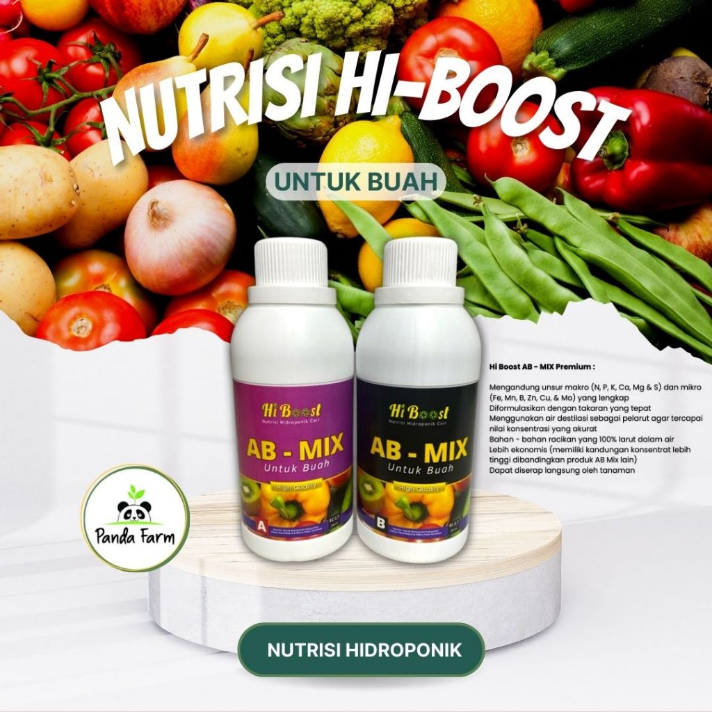 Jual Nutrisi Hidroponik Cair AB Mix Buah Hi Boost - 250ml | Shopee ...
