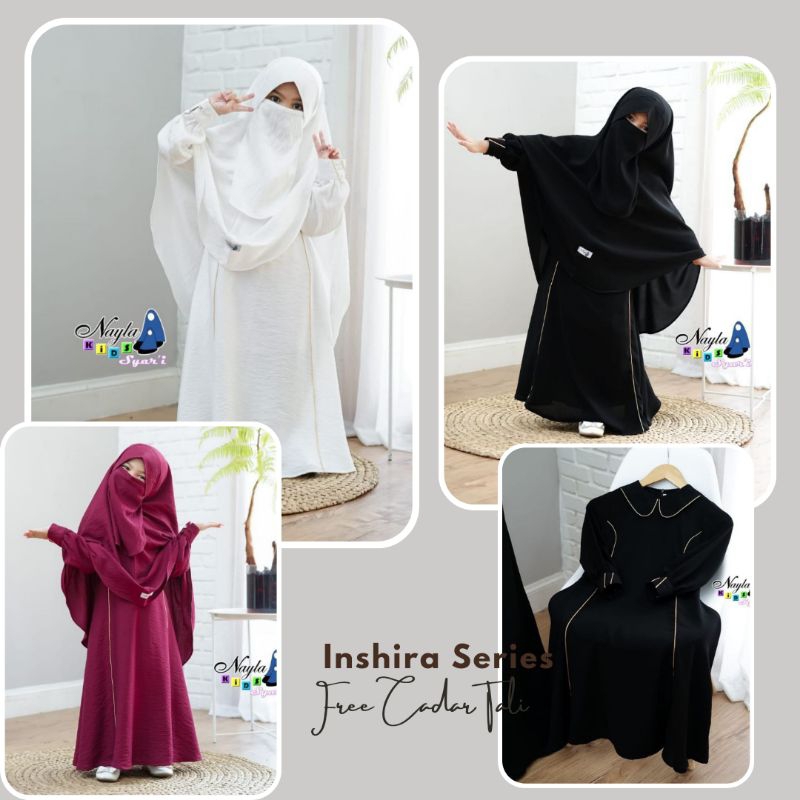 Jual INSHIRA Z-black SERIES (Gamis Anak Nayla Kids Cadar Tali Usia 1Th ...