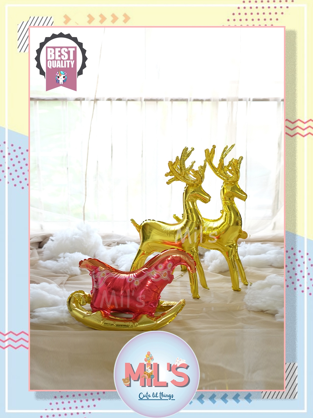 Jual [ CUTE MIL'S ] BALON NATAL CHRISTMAS RUSA HIASAN NATAL STANDING ...