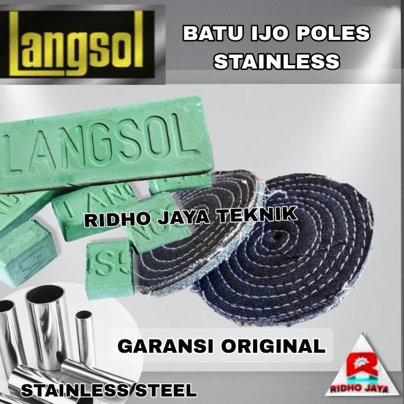 Jual BATU POLES LANGSOL / Watu Ijo / Kain Poles Jeans Stainless ...