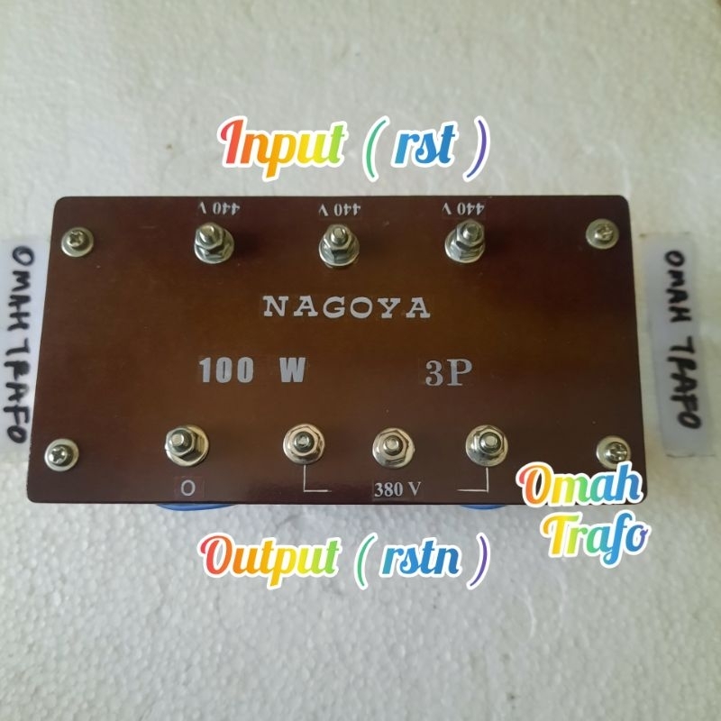 Jual trafo step down 3phase isolasi 100 watt in 440 (rst) out 380 (rstn ...