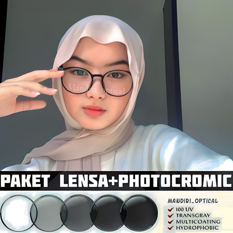 Jual Paket Frame+lensa Photocromic | kacamata fashion | Frame kacamata ...