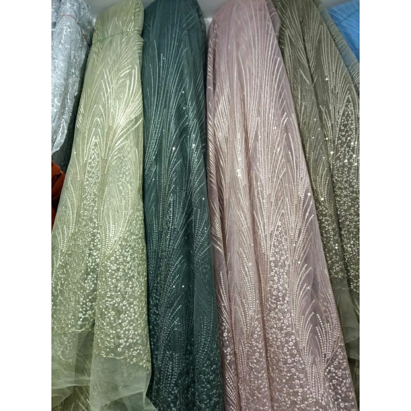 Jual Kain Brokat/Bahan Brukat Full Motif Premium Akar Prancis/Seragam ...