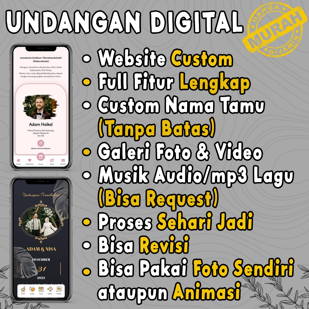 Jual Undangan Digital Pernikahan | Undangan Pernikahan Website ...