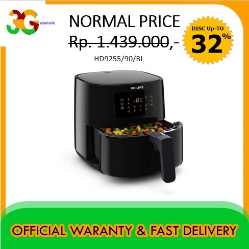 Jual PHILIPS AIRFRYER COMPACT CONNECTED BLACK HD9255/90/BL | Shopee ...