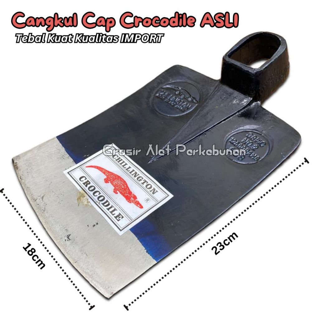 Jual Cangkul Cap Buaya Import TEBAL - Pacul Tanah Sawah Original Baja ...