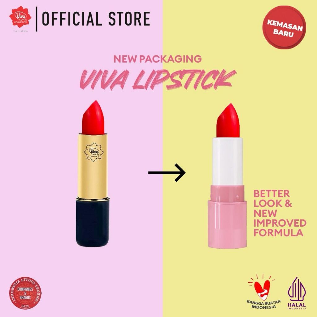 Jual Viva Lipstick with Squalane & Mineral Oil (No. 01 - 20) | Shopee ...