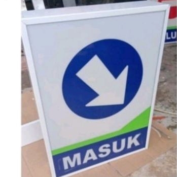 Jual Rambu keluar masuk SPBU plus lampu bahan akrilik 4mm | Shopee ...