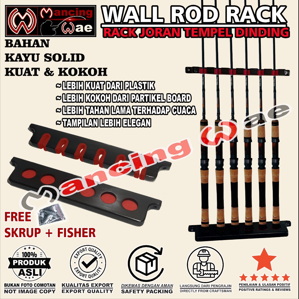 Jual Rack Joran Dinding Full Set / Rak Pancing Dinding | Shopee Indonesia