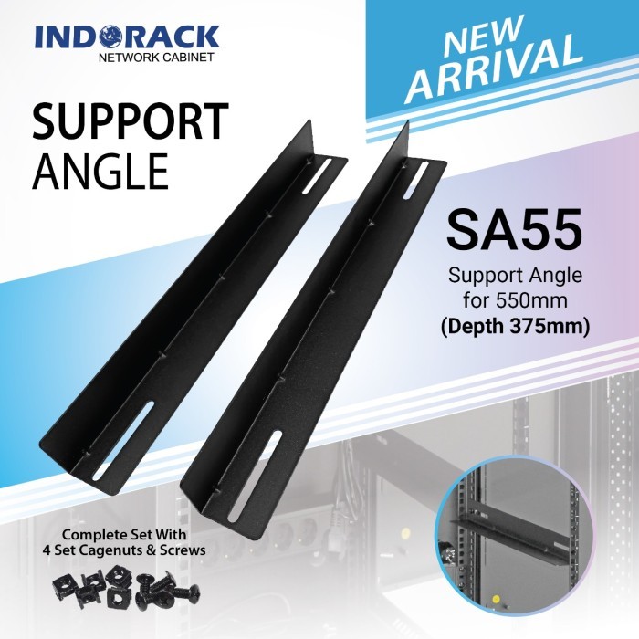 Jual Support Angle Rack / Siku L Wallmount INDORACK SA55 Depth 375mm ...