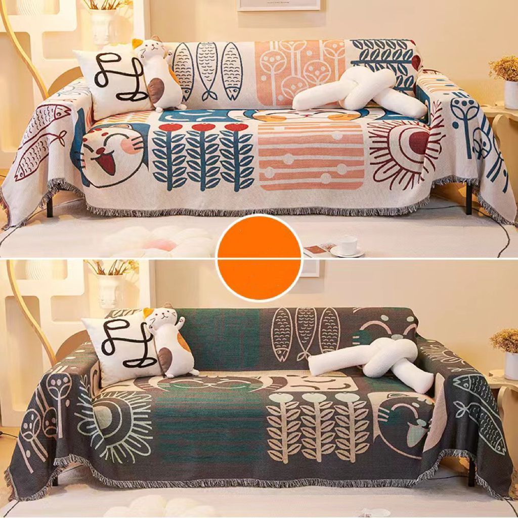 Jual Utama Jakarta - UJ077 Cover Sofa Selimut Sofa Motif Nordic 3/4 ...