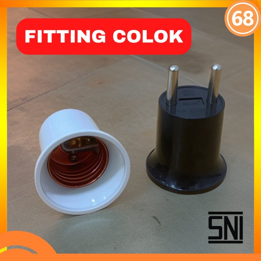 Jual Fitting Colok Lampu E27 Murah Berkualitas SNI Mikawa | Shopee ...