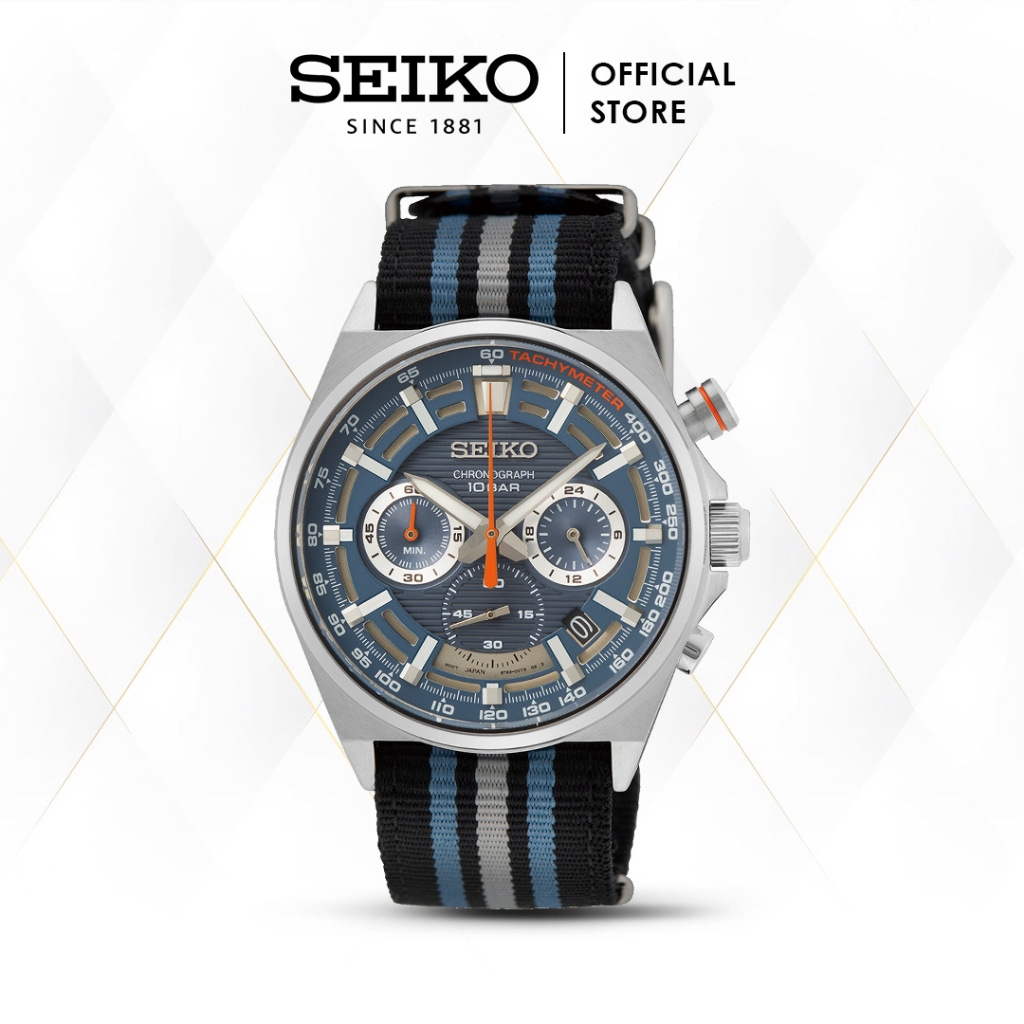 Jual Jam Tangan Pria Seiko Chronograph SSB409P1 SSB409 Nylon Original ...