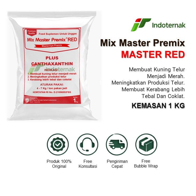 Jual MIX MASTER PREMIX RED - Pemerah Kuning Telur Pencerah Warna Kuning ...