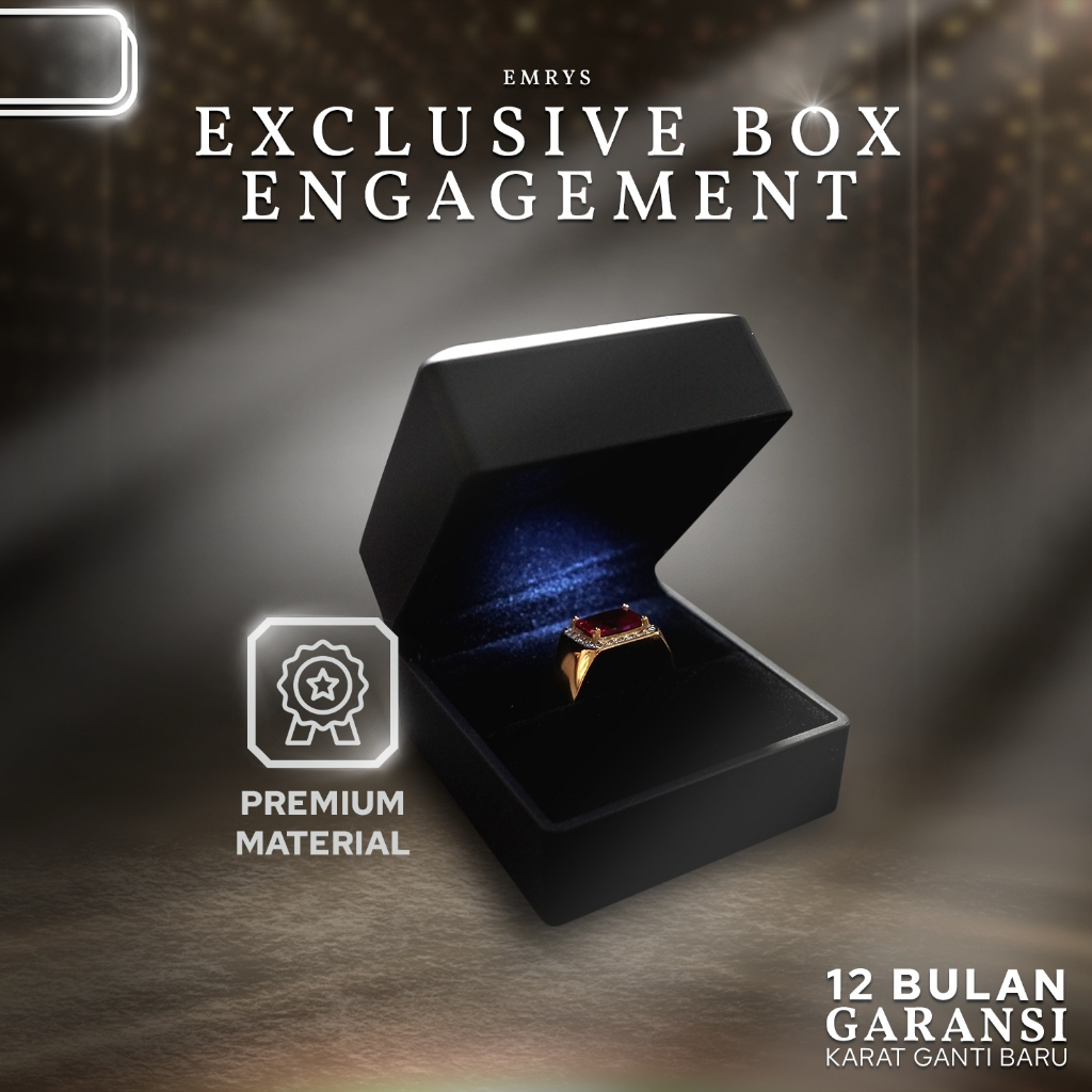 Jual Emrys PREMIUM RING BOX KOTAK CINCIN LAMARAN Dengan Lampu | Shopee ...