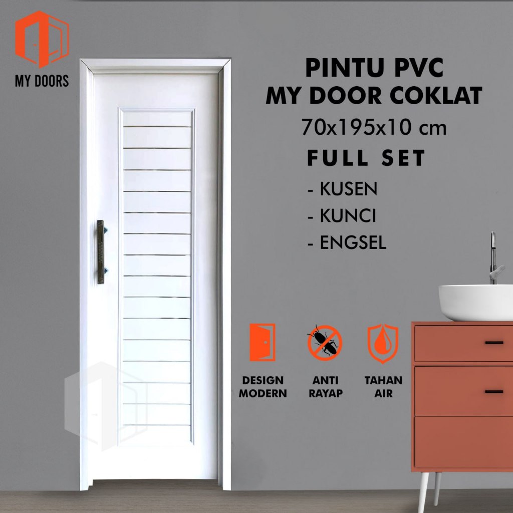 Jual Pintu Kamar Mandi PVC My Door Full Panel Minimalis Plus Handel ...