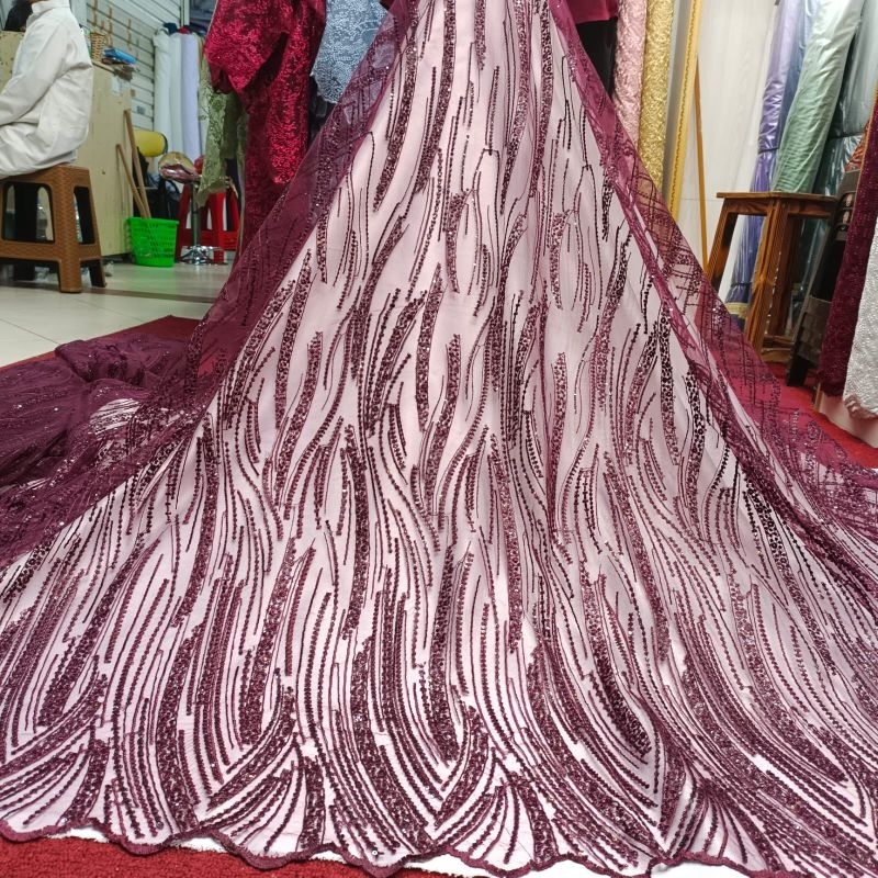 Jual Kain Payet Sequin Ellisab Vktr/Mewah/Bo/Tebal/Bahan Kebaya ...
