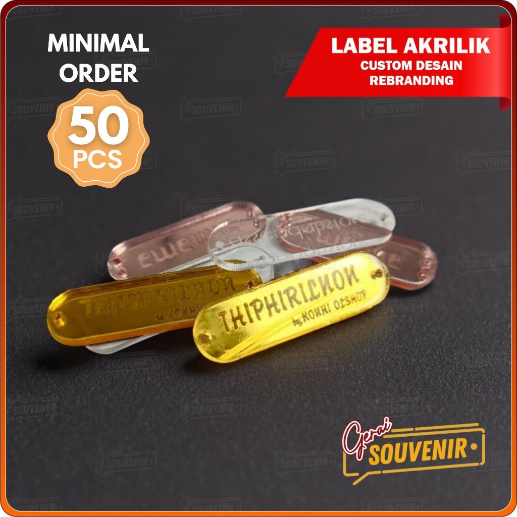 Jual LABEL LEBEL AKRILIK CUSTOM DESAIN REBRANDING MERK HIJAB JILBAB ...