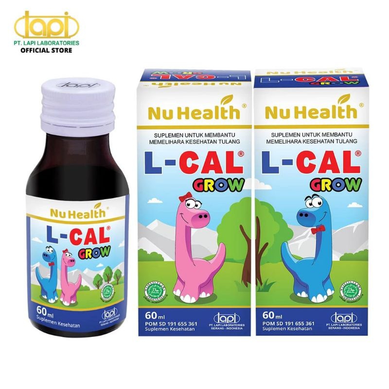 Jual L Cal Grow NU Health Suplemen Vitamin pertumbuhan dan tulang anak ...