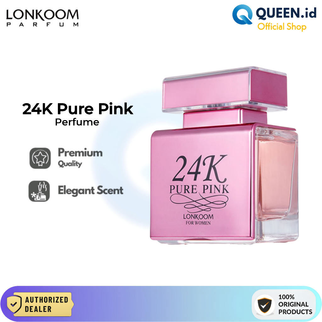 Jual LONKOOM EDP Parfum 24K Pure Pink Perfume Wanita 100ml Eau De ...