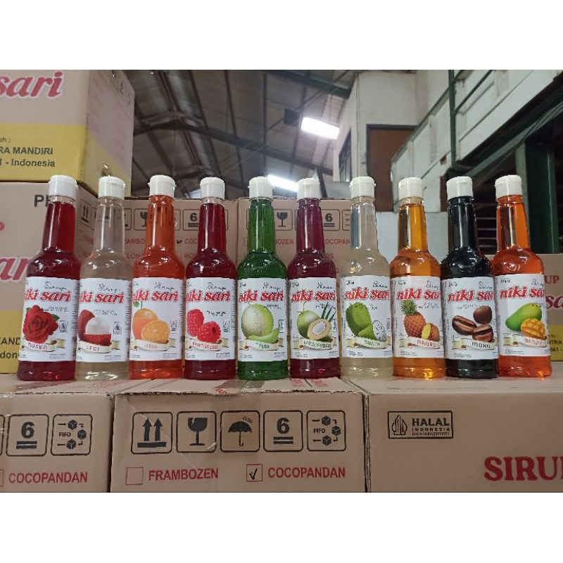 Jual sirup nikisari aneka rasa buah kemasan pet 625ml ( botol plastik ...