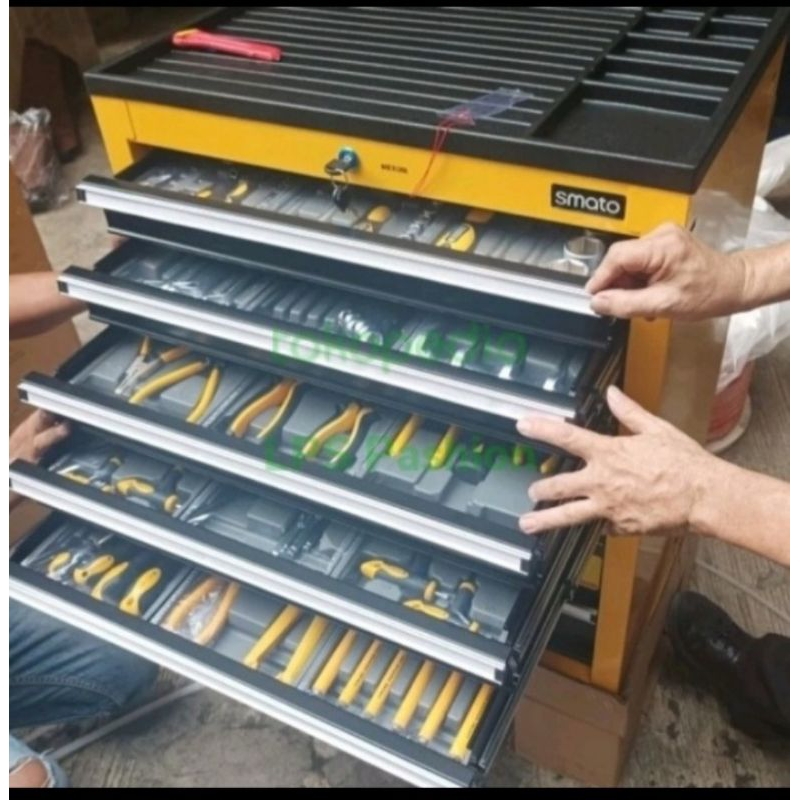 Jual Tool kit set 7laci toolbox kabinet 7susun / tools box lemari trolley | Shopee Indonesia