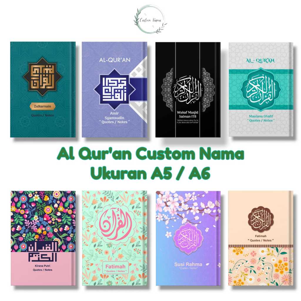 Jual Part 2 - Al Qur'an Custom Nama Ukuran A5 A6 / Custom Quran Bisa ...