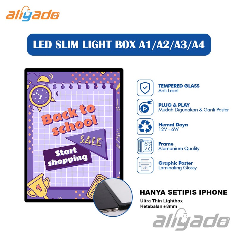 Jual LED Cafe Menu Board/LED Signboard/ Slim Light Box/LED Light Box ...
