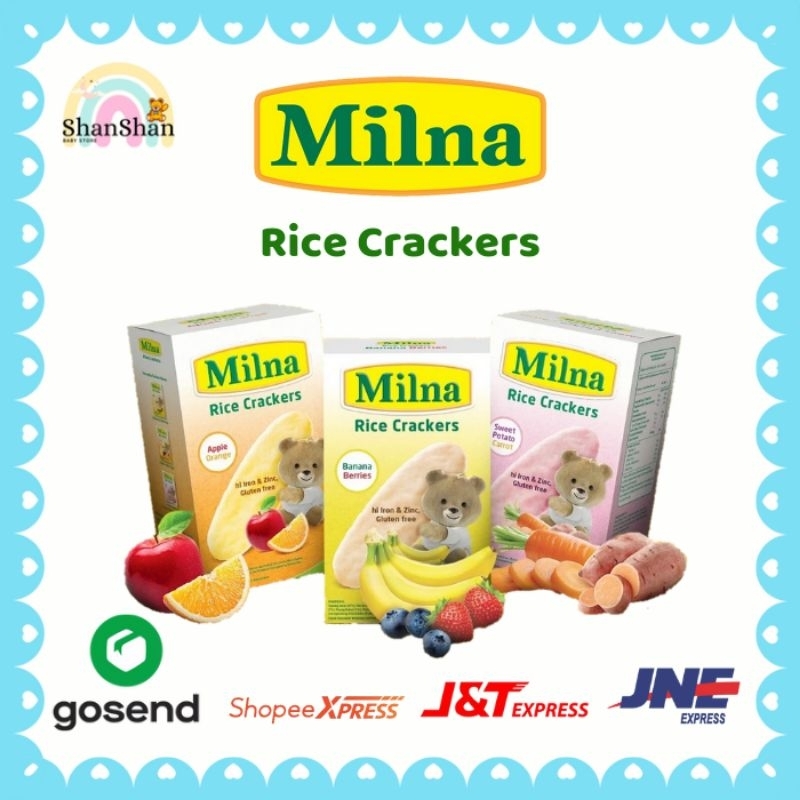 Jual Milna Rice Crackers 20Gr Sweet Potato Banana Apple Exp Lama ...