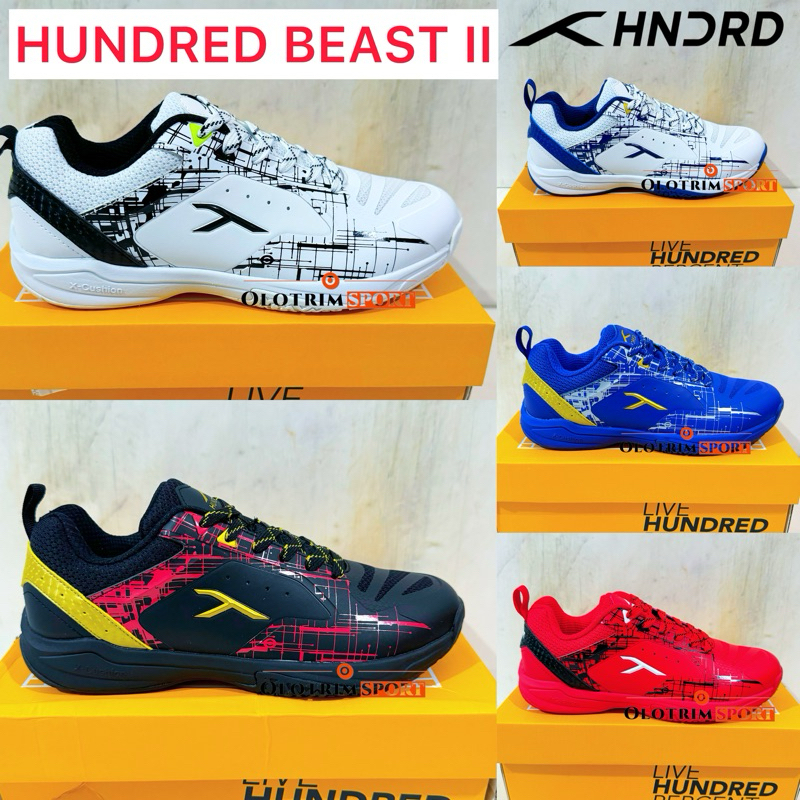 Jual Sepatu Badminton HUNDRED BEAST II 2 Original | Shopee Indonesia
