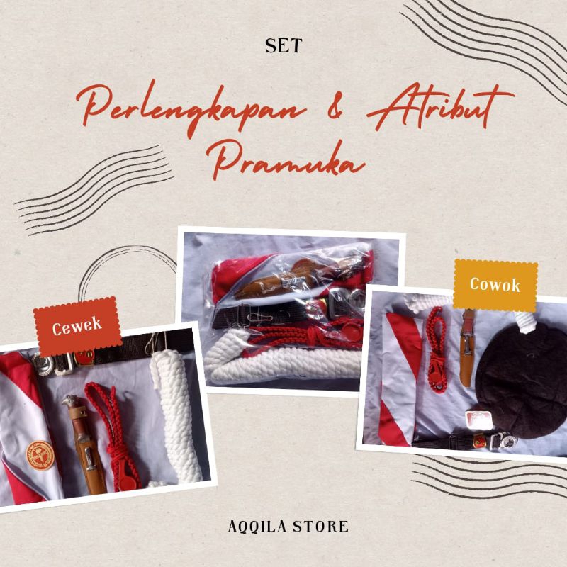 Jual alat pramuka lengkap set perlengkapan pramuka Set Cowo Cewe ...