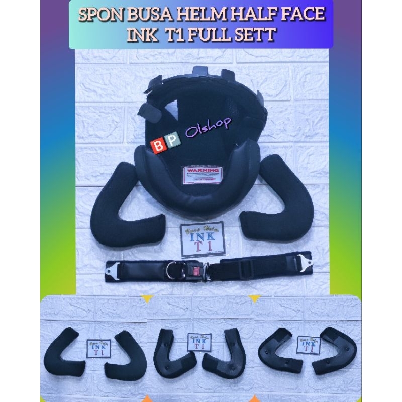 Jual Spon Busa Helm Half Face INK T1 Full Sett | Shopee Indonesia